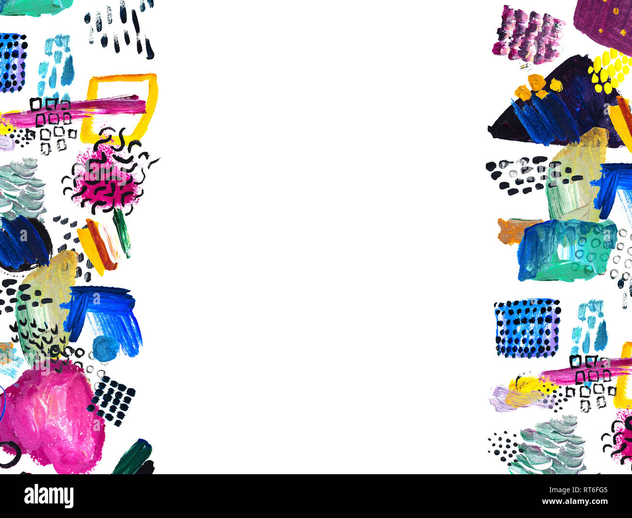 Hand drawn border and place for your text Stock Photo - Alamy