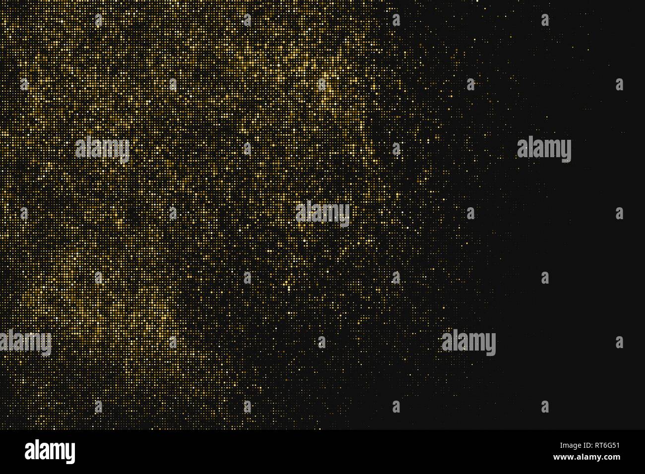 Gold Glitter Halftone Dotted Backdrop. Abstract Retro Pattern. Pop Art ...