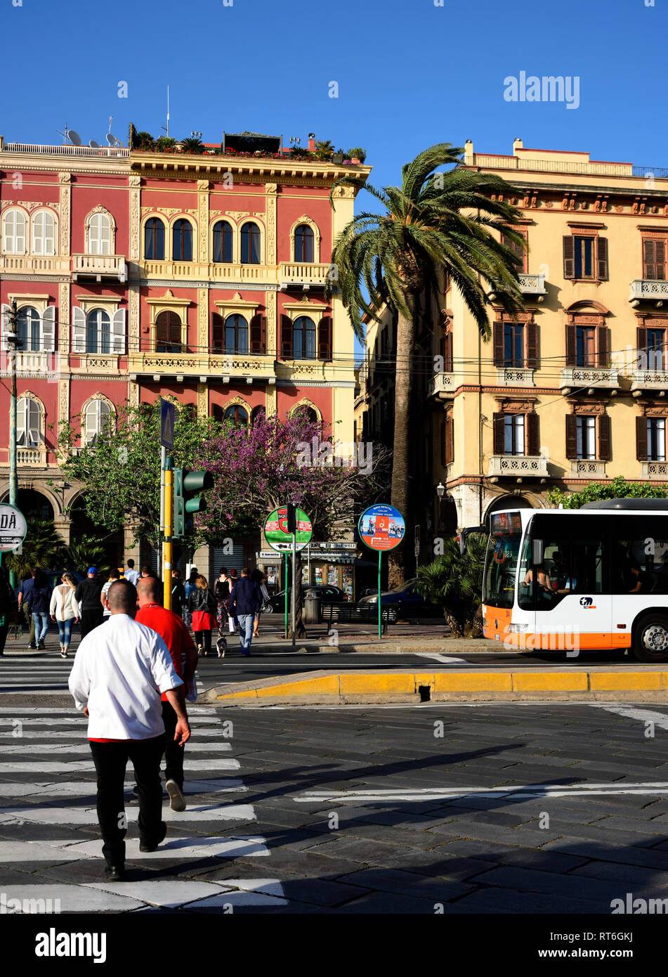 Via Roma Cagliari Sardinia Italy Stock Photo - Alamy