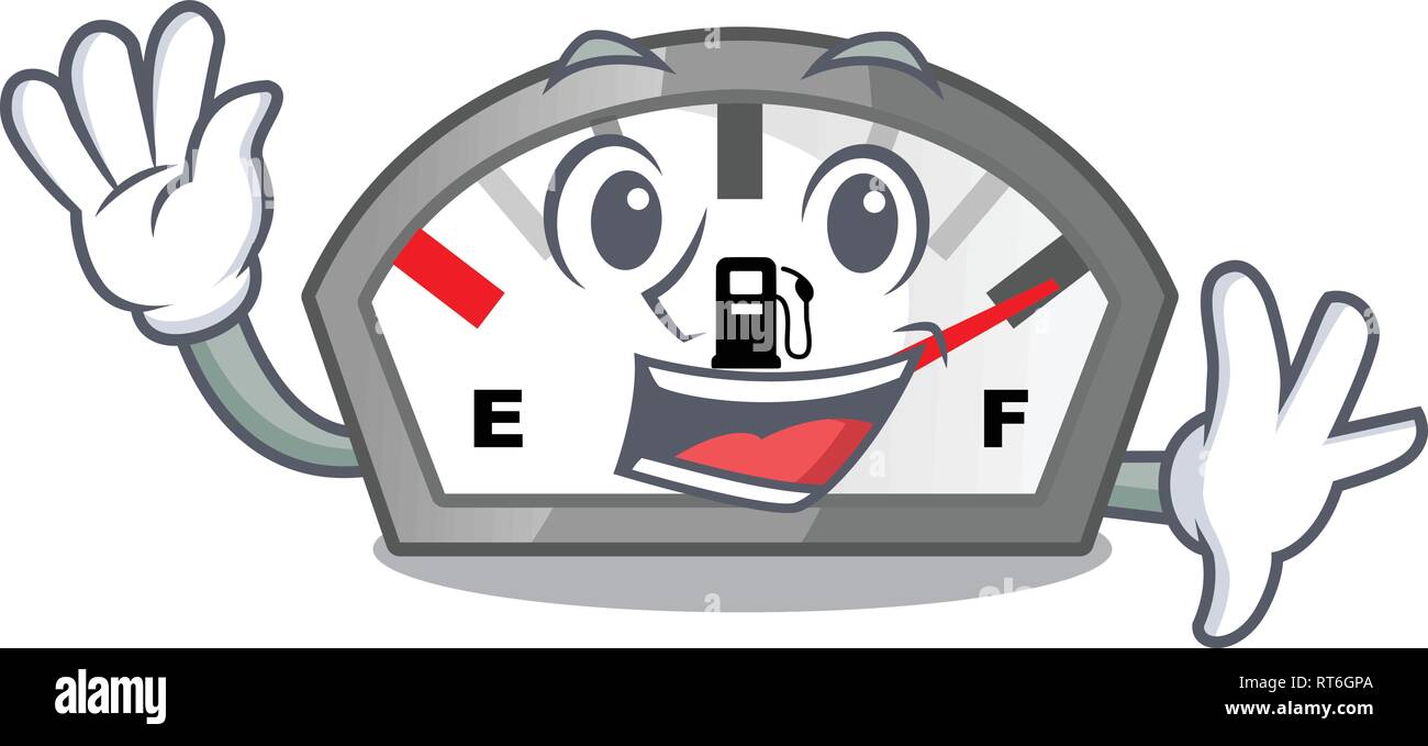 Waving gasoline indicator isolated with in cartoon Stock Vector Image ...
