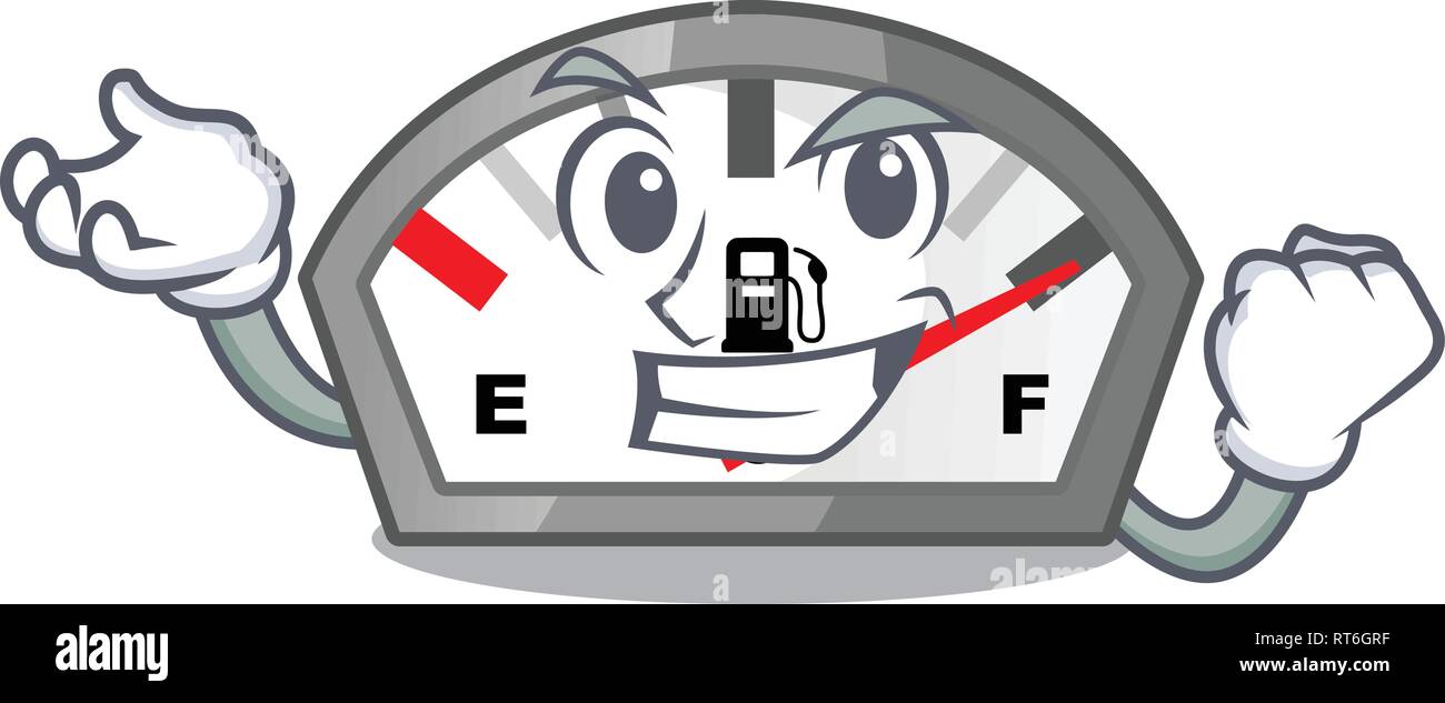 Successful gasoline indicator isolated with in cartoon Stock Vector ...