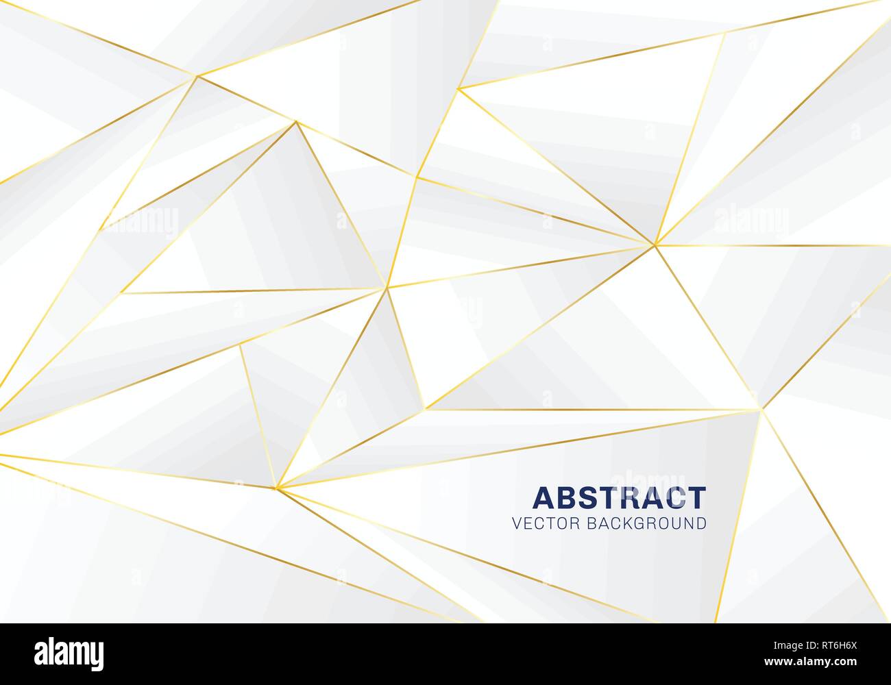 Abstract polygonal pattern luxury on white and gray header background ...