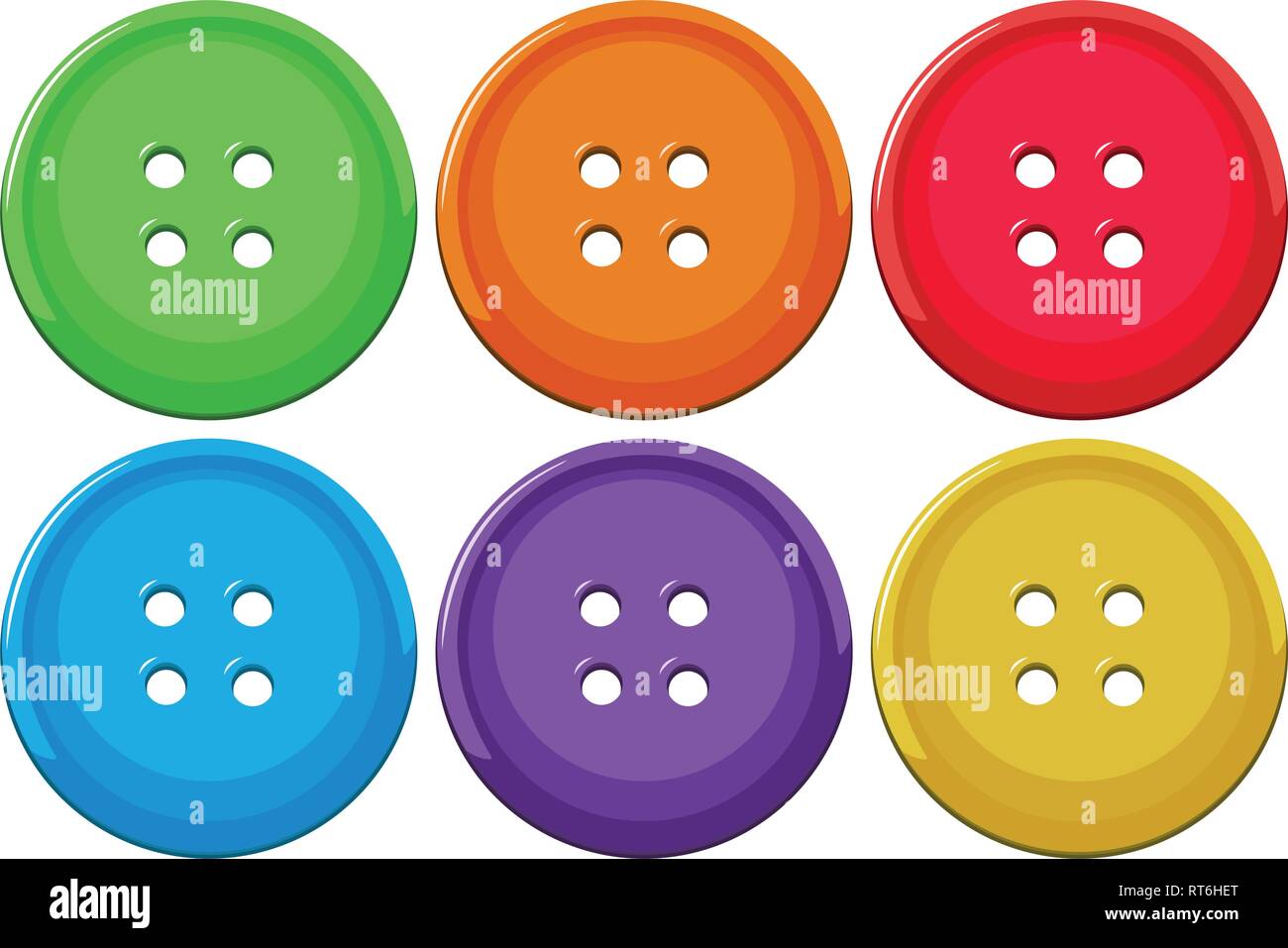 Set of colorful buttons illustration Stock Vector Image & Art - Alamy