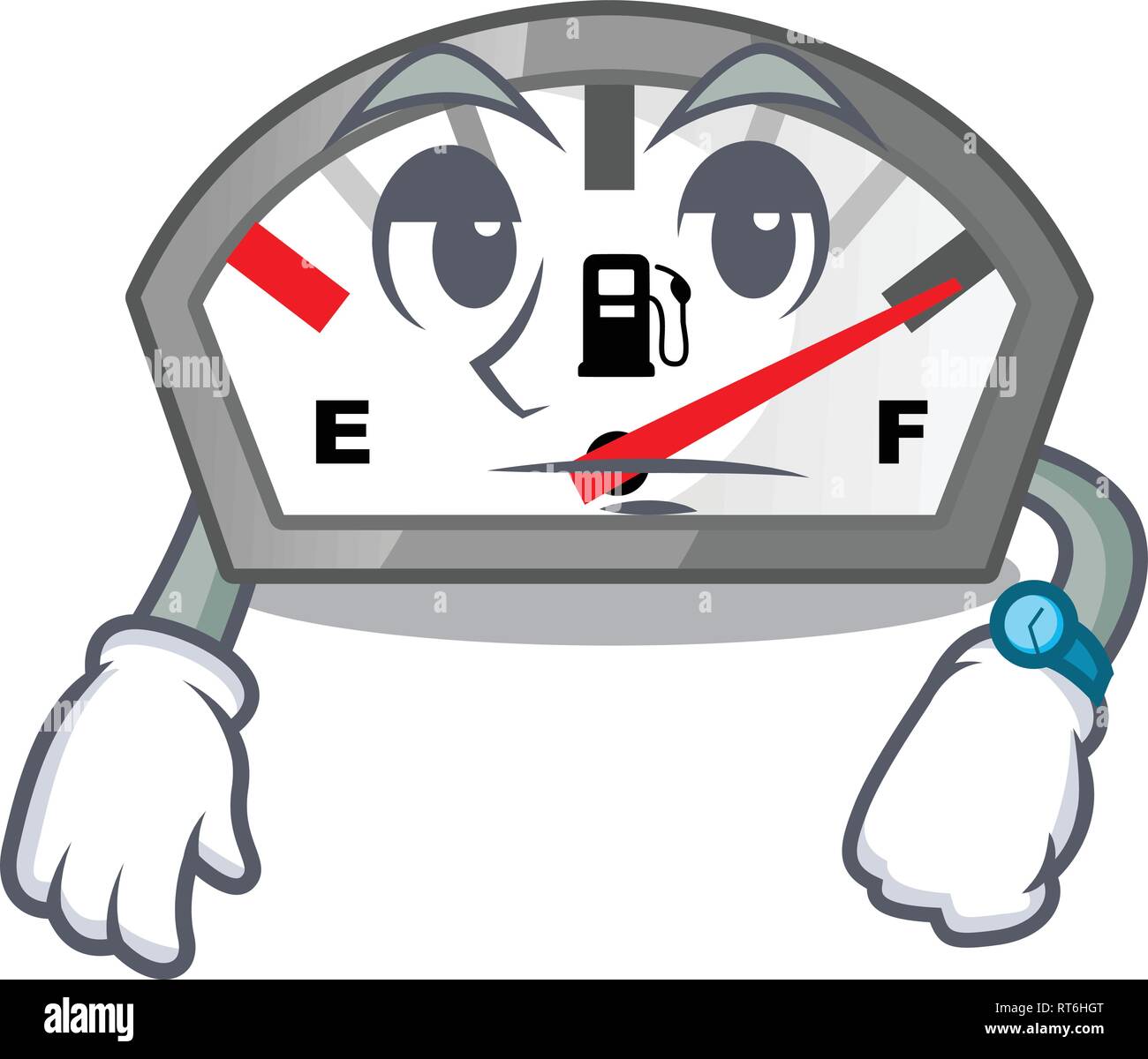 Waiting gasoline indicator in the a mascot Stock Vector Image & Art - Alamy