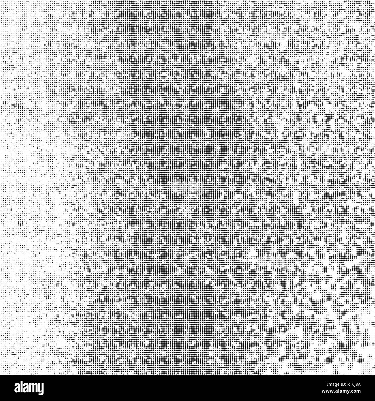 Black Halftone Texture On White Background. Modern Dotted Futuristic ...
