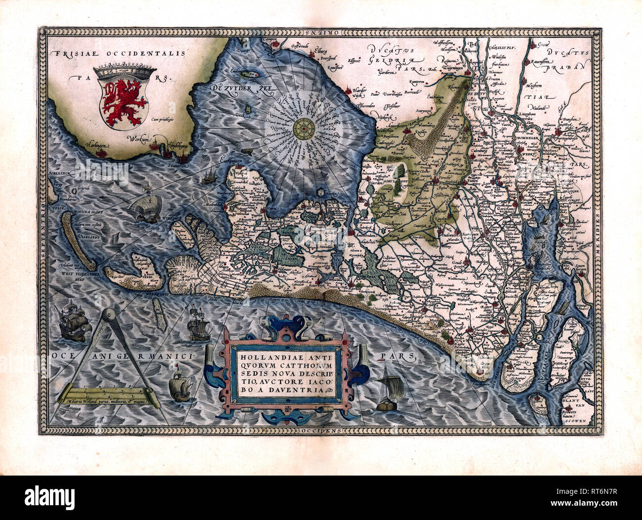 Abraham Ortelius - First World Atlas ca. 1570 - Hollandia Stock Photo ...