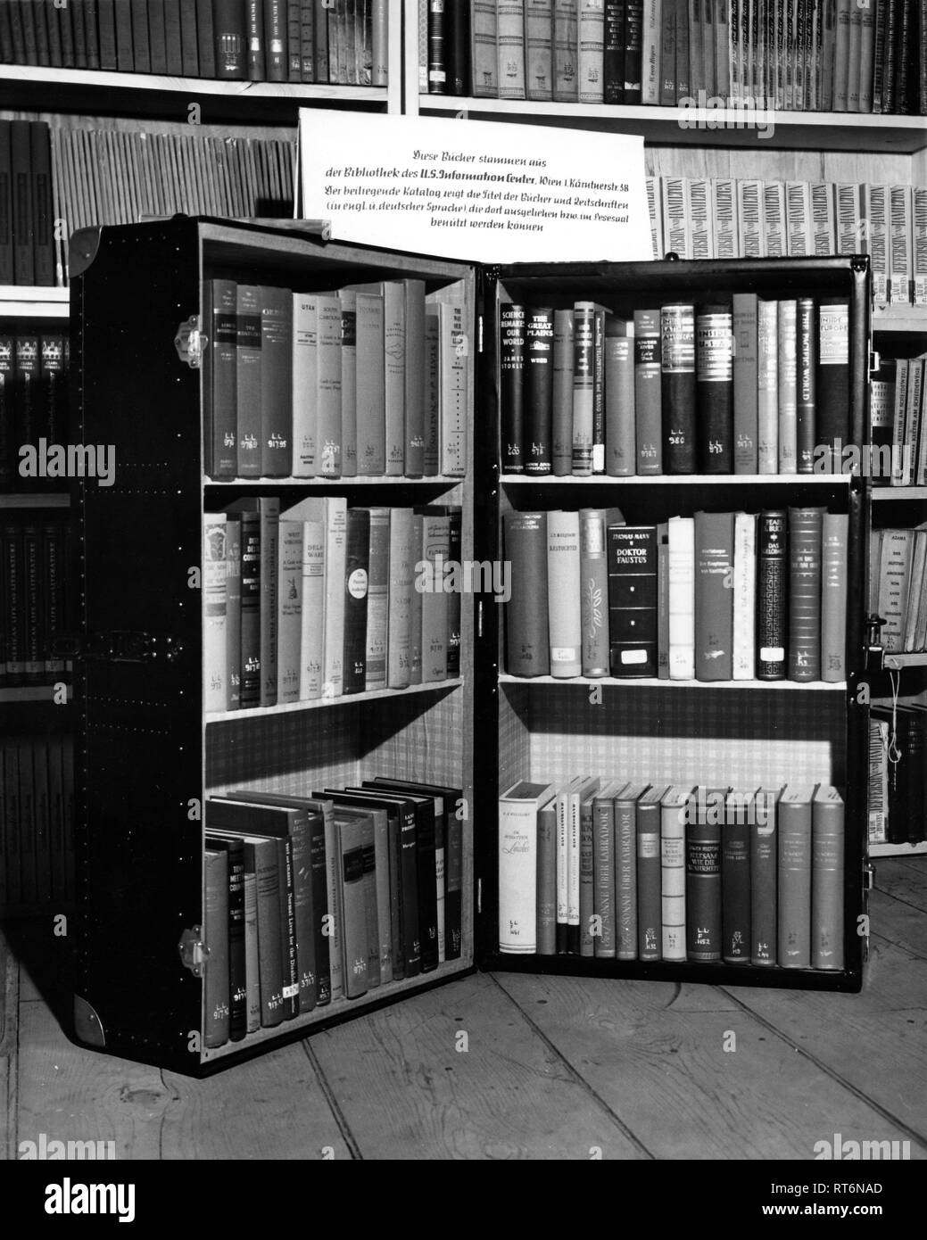 February 21, 1952 - Books from withing the Traveling Library in Vienna ...