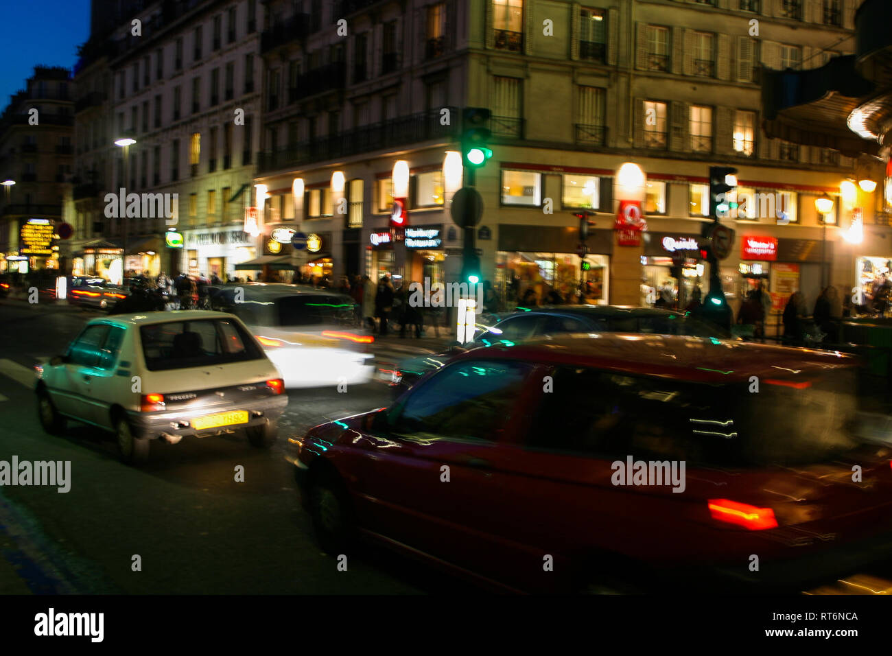 Night view, Paris, France Stock Photo - Alamy