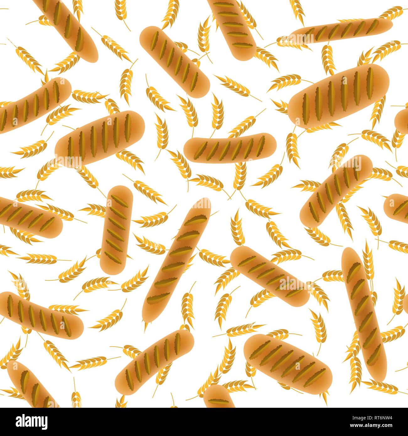 Bakery Seamless Pattern. Food Background. Baked Products Stock Vector ...