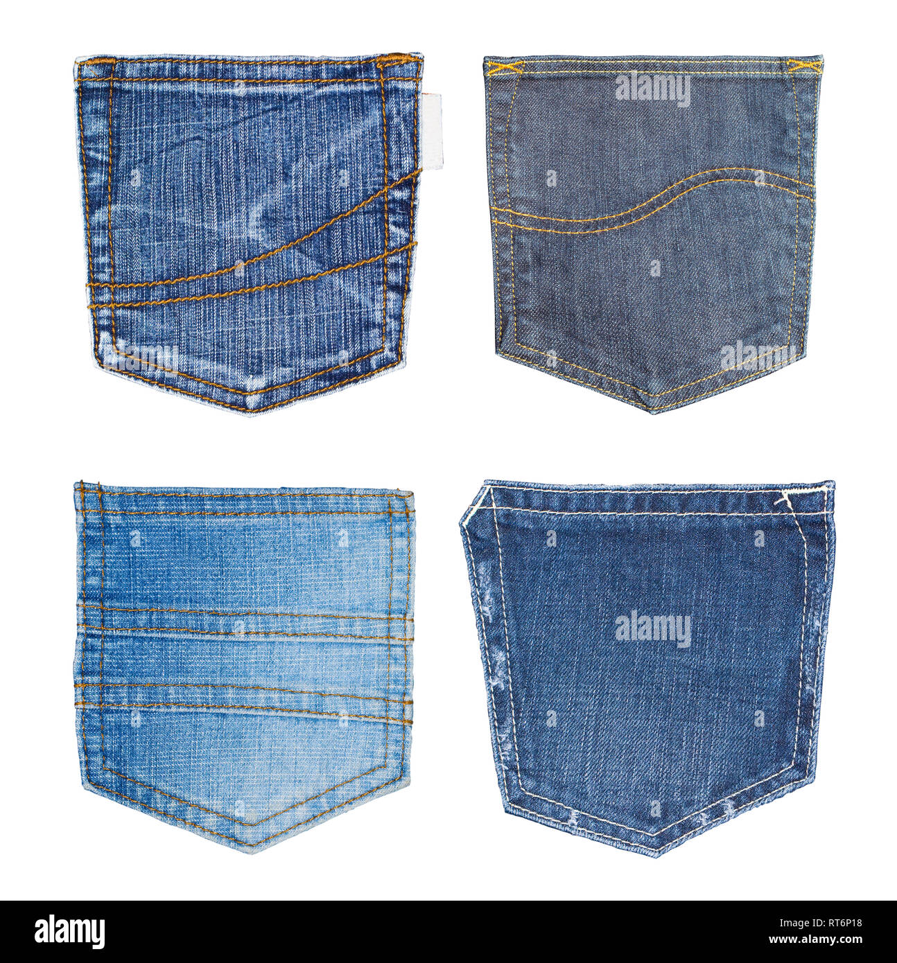 jeans pocket.close up ISOLATED ON WHITE Stock Photo - Alamy