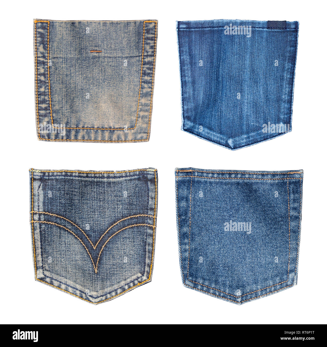 jeans pocket.close up ISOLATED ON WHITE Stock Photo - Alamy