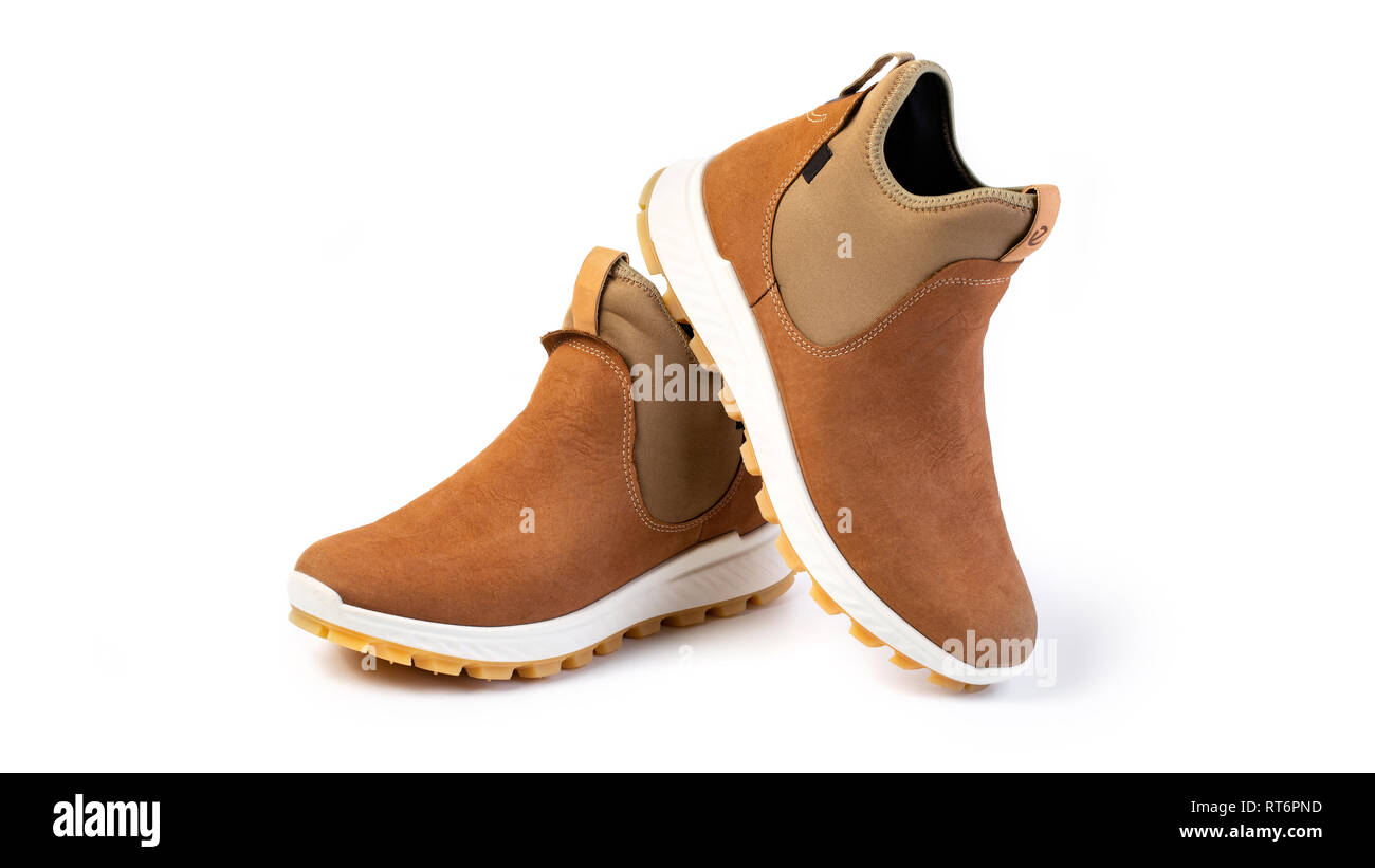 Stylish boots on color hi-res stock photography and images - Alamy