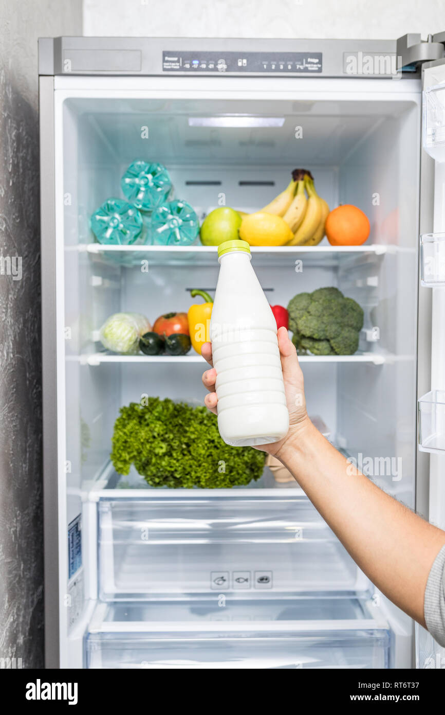 Milk eggs fridge hi-res stock photography and images - Alamy