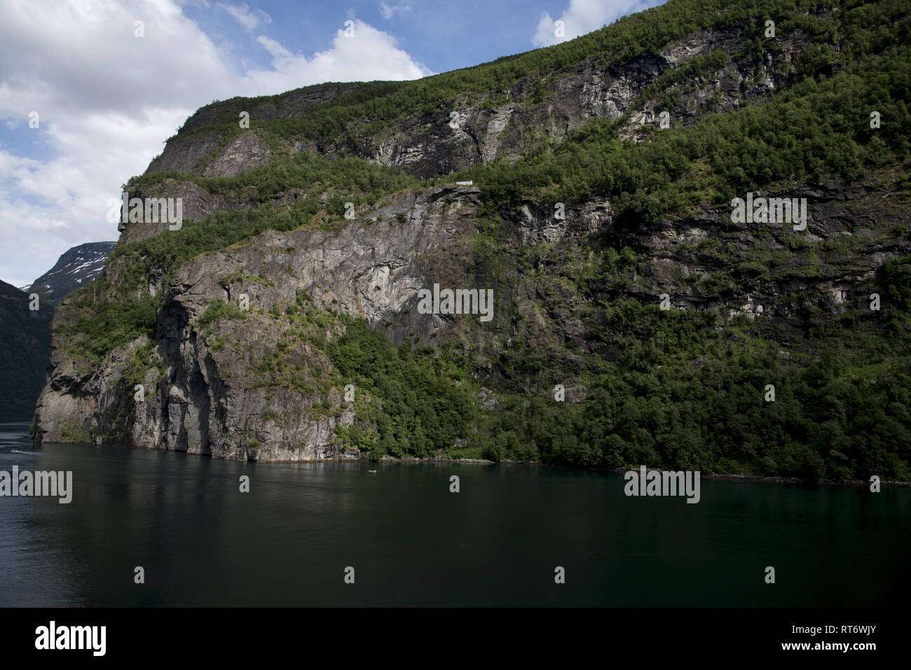 The Skageflå mountain farm is situated 250 meter above Geiranger fjord ...