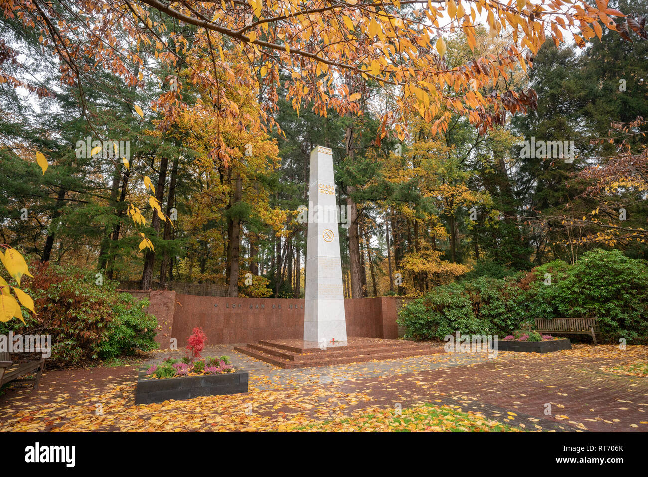 Russian field of honor at the Rusthof Amersfoort Crematorium and ...