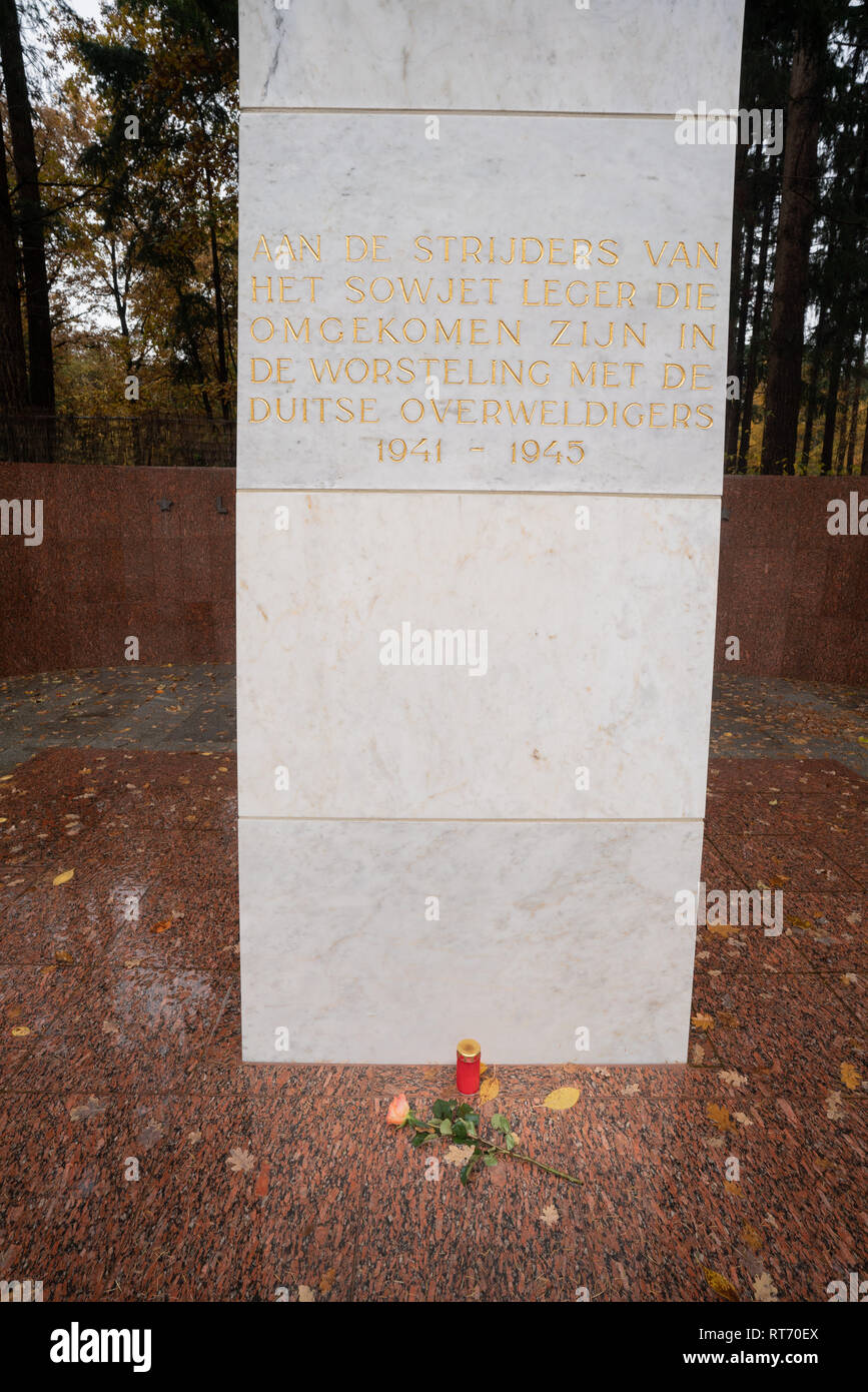 Russian field of honor at the Rusthof Amersfoort Crematorium and ...