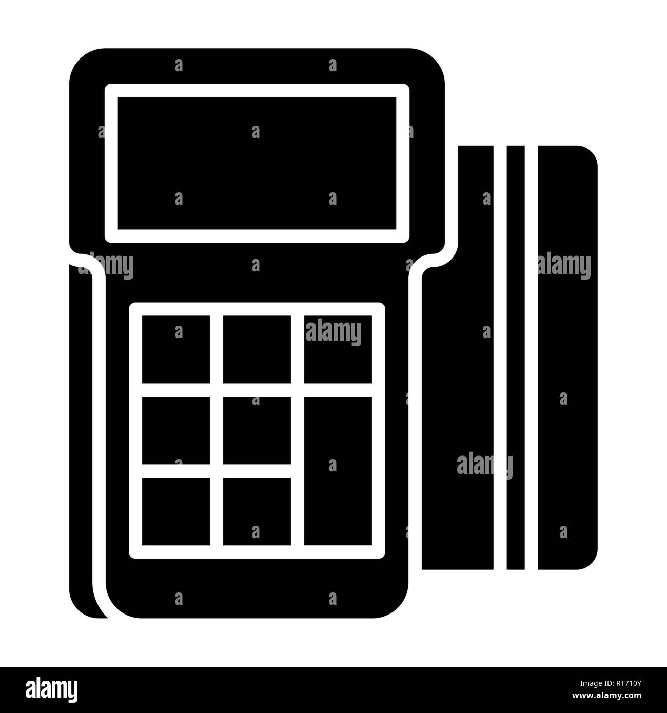POS Machine Icon, Vector Illustration, Finance Glyph Stock Photo - Alamy