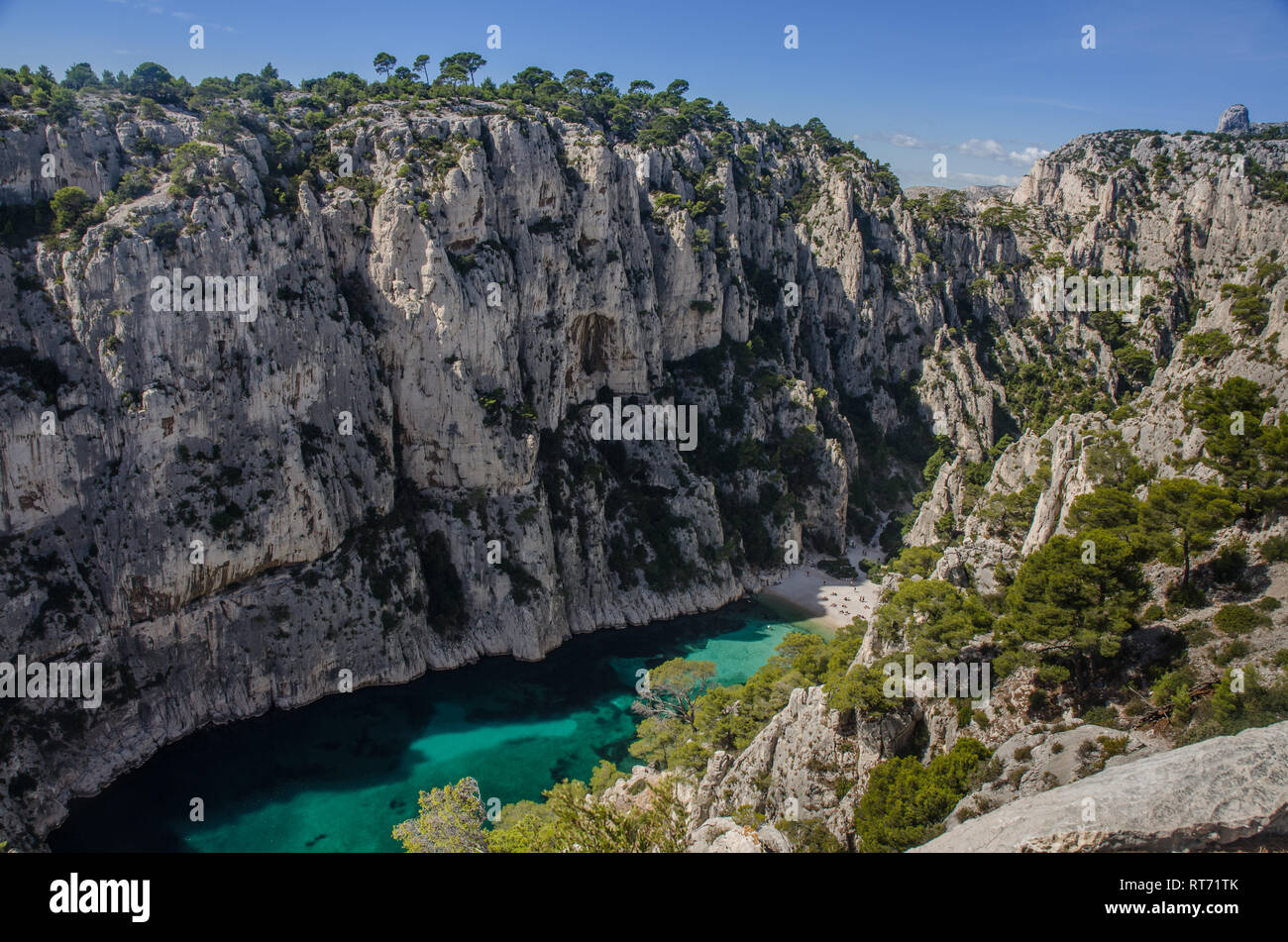 calanque d'en vau near cassis town provence france Stock Photo - Alamy