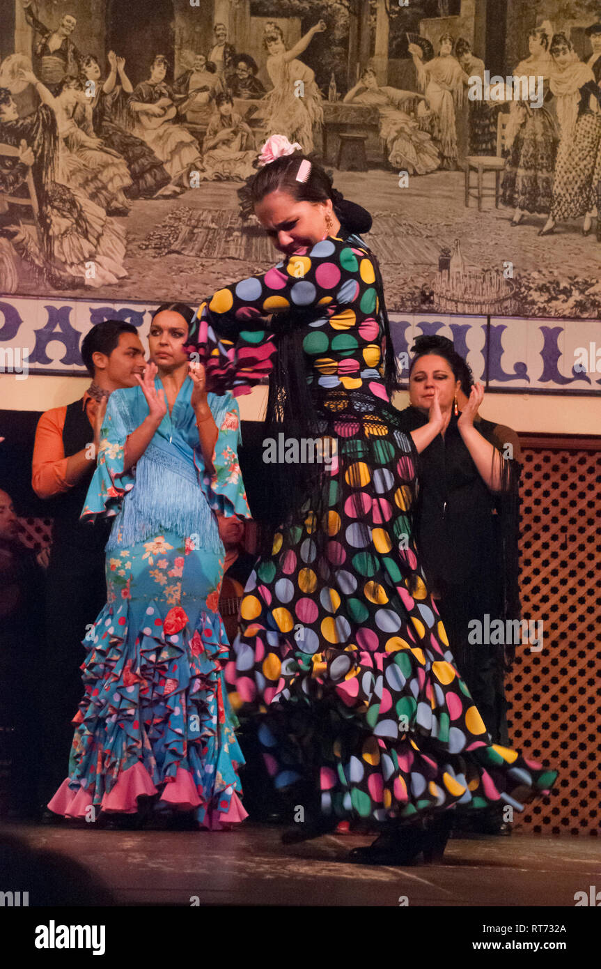 Europe, Spain, Andalucia, Seville, El Patio Sevillano, flamenco Stock ...