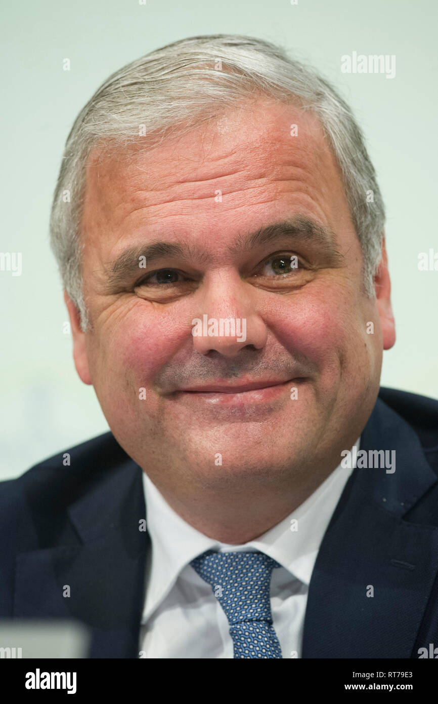 Leverkusen, Germany. 27th Feb, 2019. Stefan OELRICH, Management Member ...