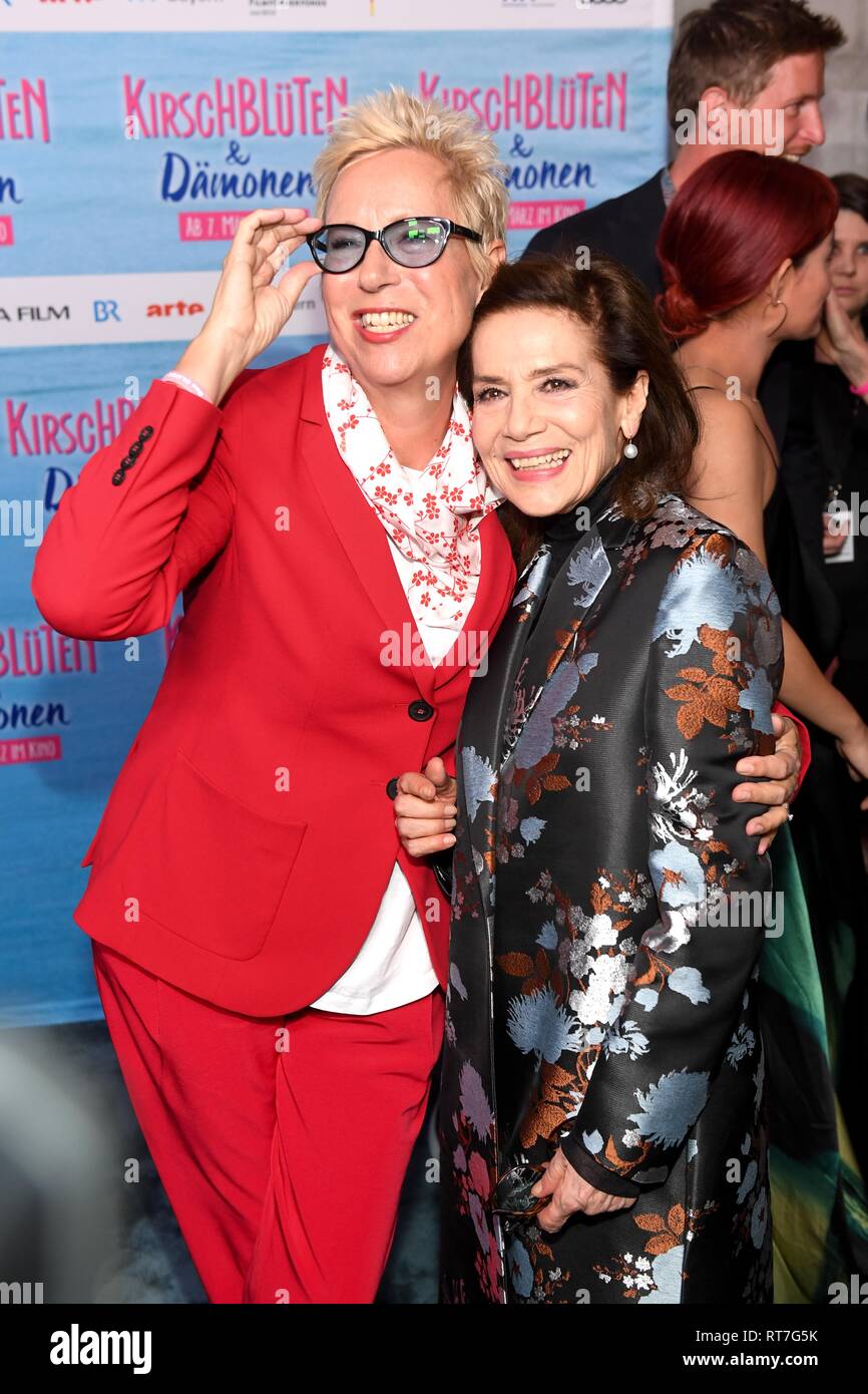 28 February 2019, Bavaria, München: Doris Dörrie (l), director, and ...
