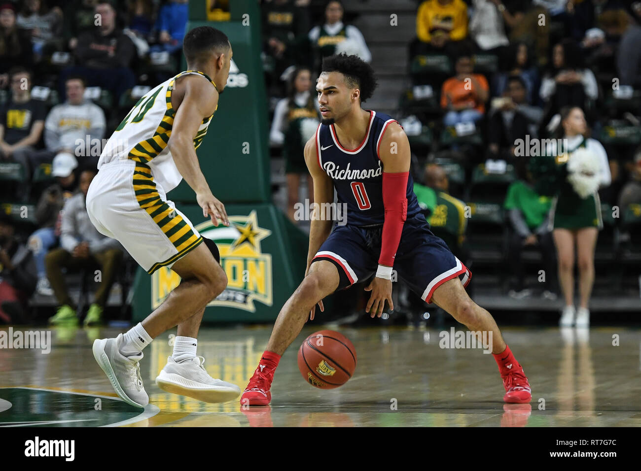 Fairfax, Virginia, USA. 27th Feb, 2019. George Mason Guard JAMAL ...