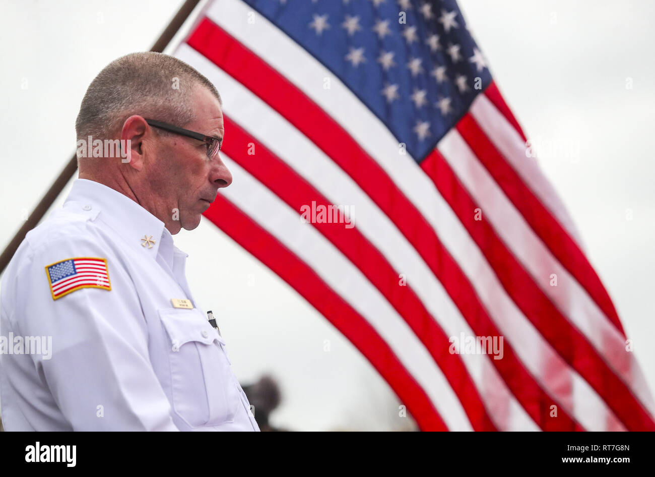 Clinton, Iowa, USA. 6th Jan, 2019. Clinton Battalion Chief Fred Roling ...