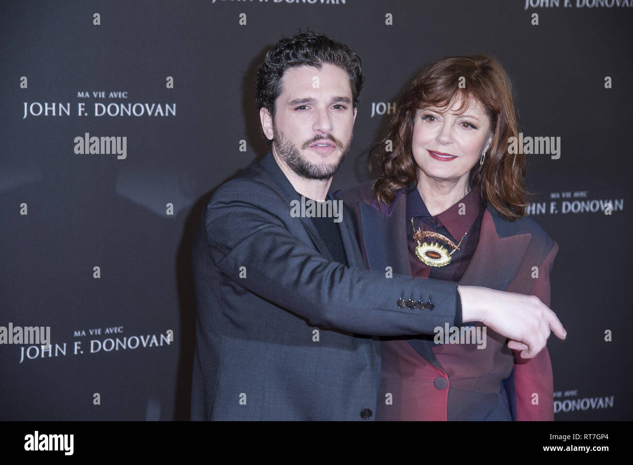 Paris, Ile de France, France. 28th Feb, 2019. Kit Harington and Susan ...