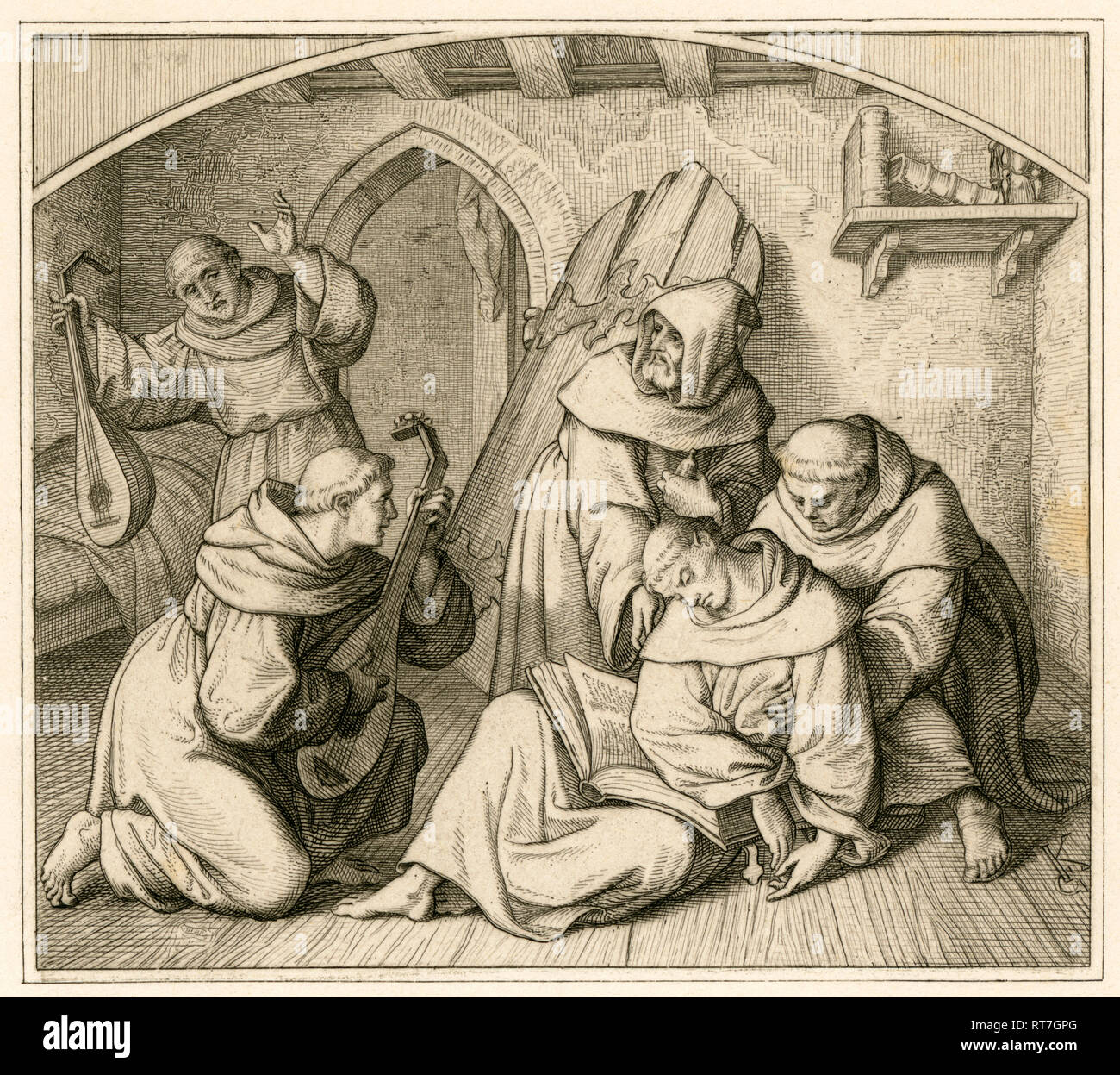 Martin Luther is unconscious in his monastery cell, together with other ...