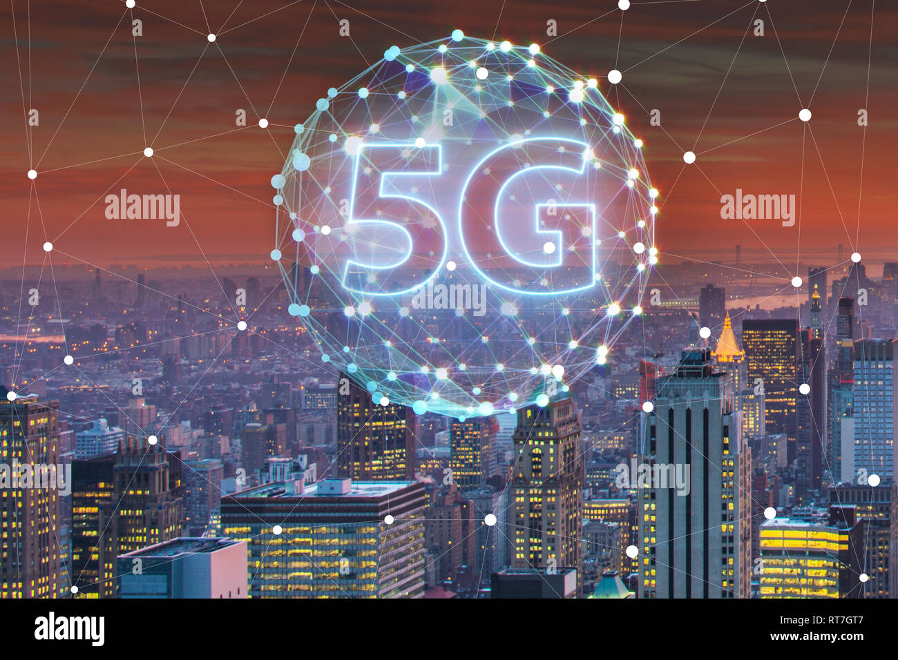 5g internet concept in technology concept Stock Photo - Alamy