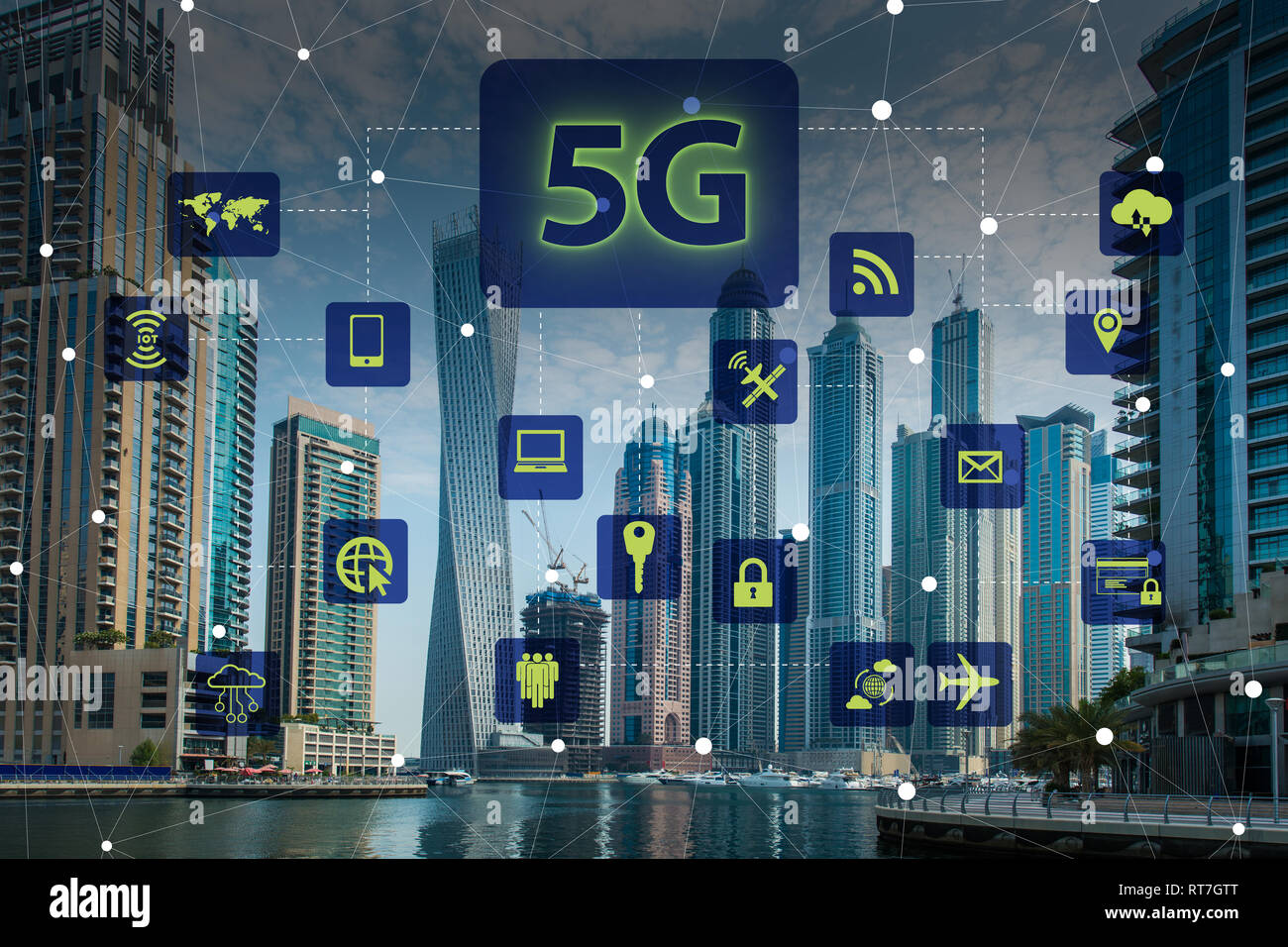 5g internet concept in technology concept Stock Photo - Alamy
