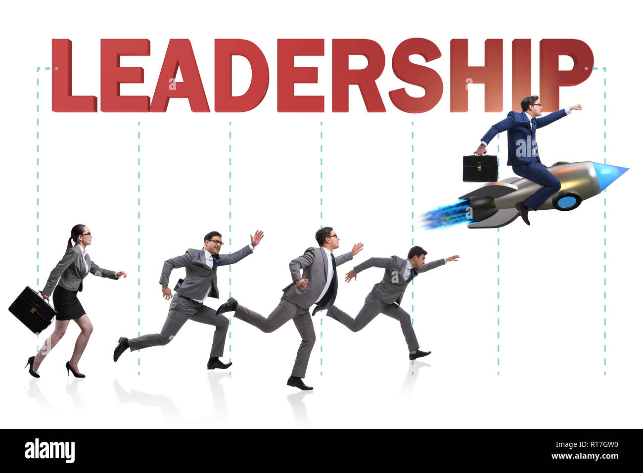 Leadership concept with various business people Stock Photo - Alamy