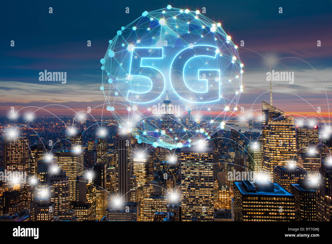 5g internet concept in technology concept Stock Photo - Alamy