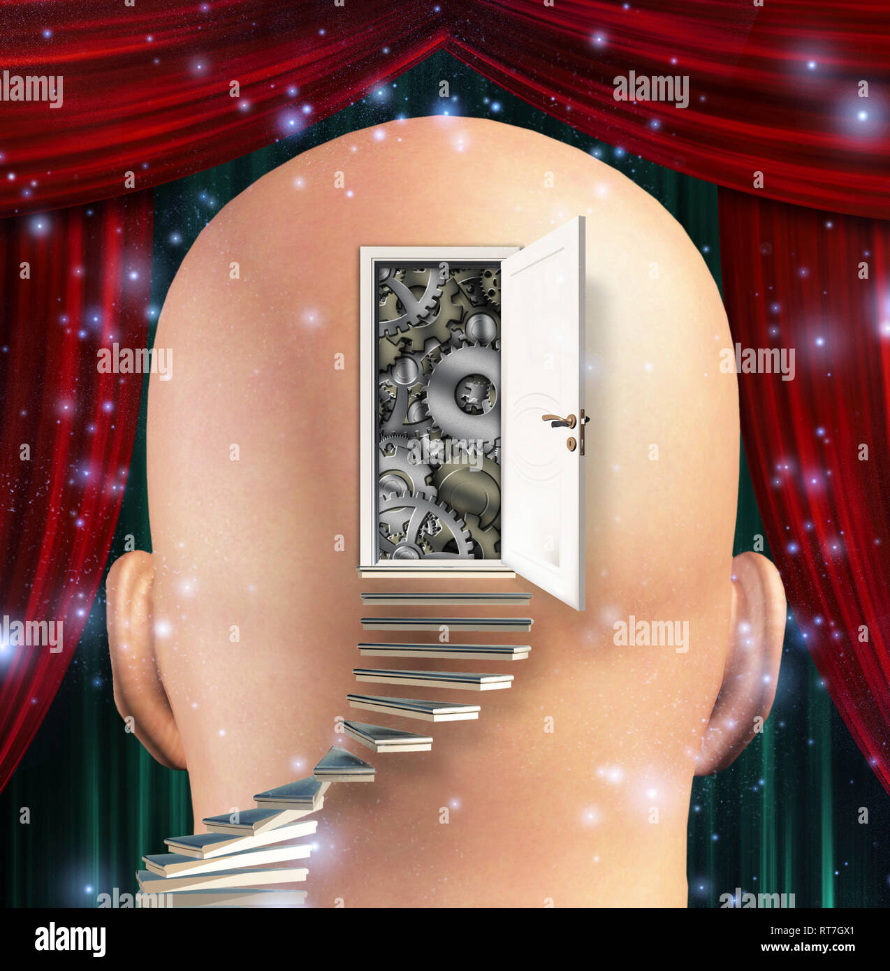 Brain door open open mind hi-res stock photography and images - Alamy