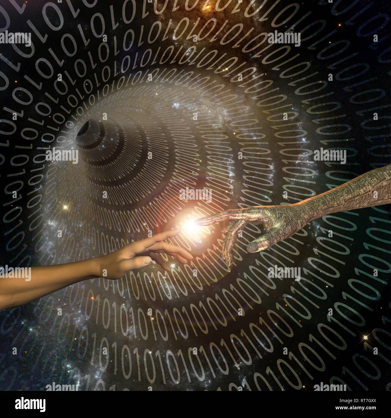 Human machine fusion technology hi-res stock photography and images - Alamy