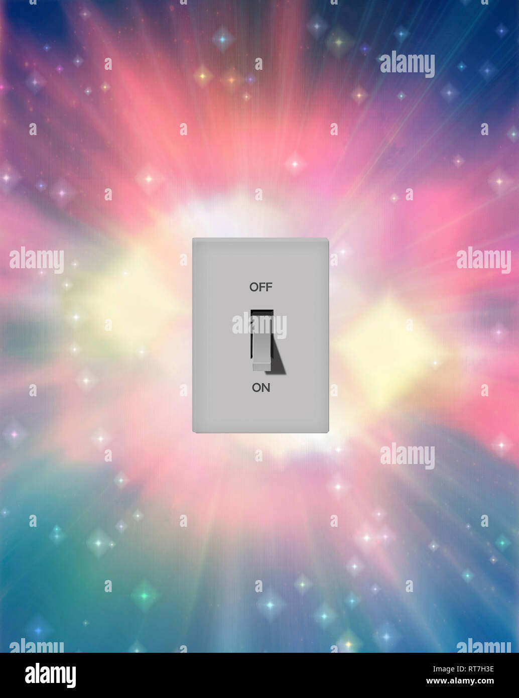 Big Bang. Switch in Space Stock Photo - Alamy