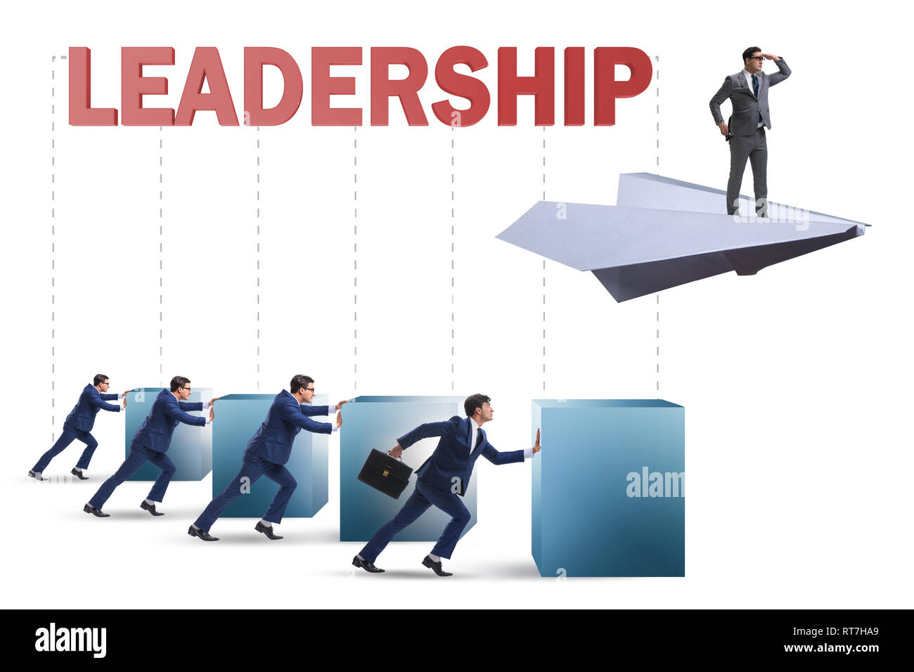 Leadership concept with various business people Stock Photo - Alamy