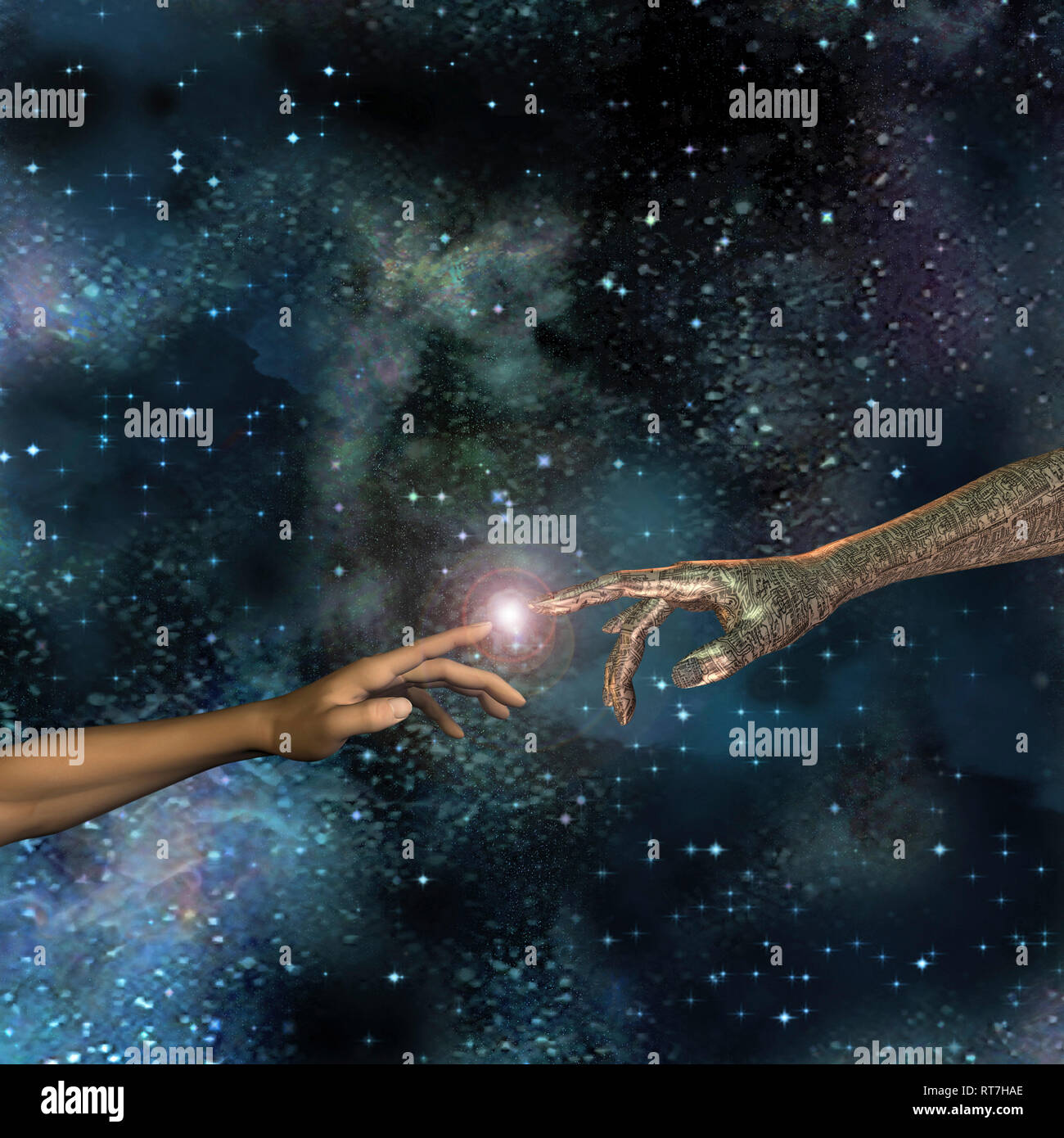 Human machine fusion technology hi-res stock photography and images - Alamy