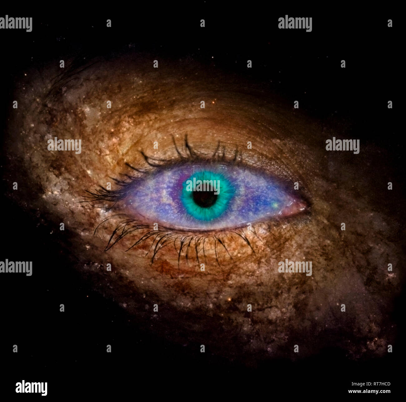 Eye in space Stock Photo - Alamy