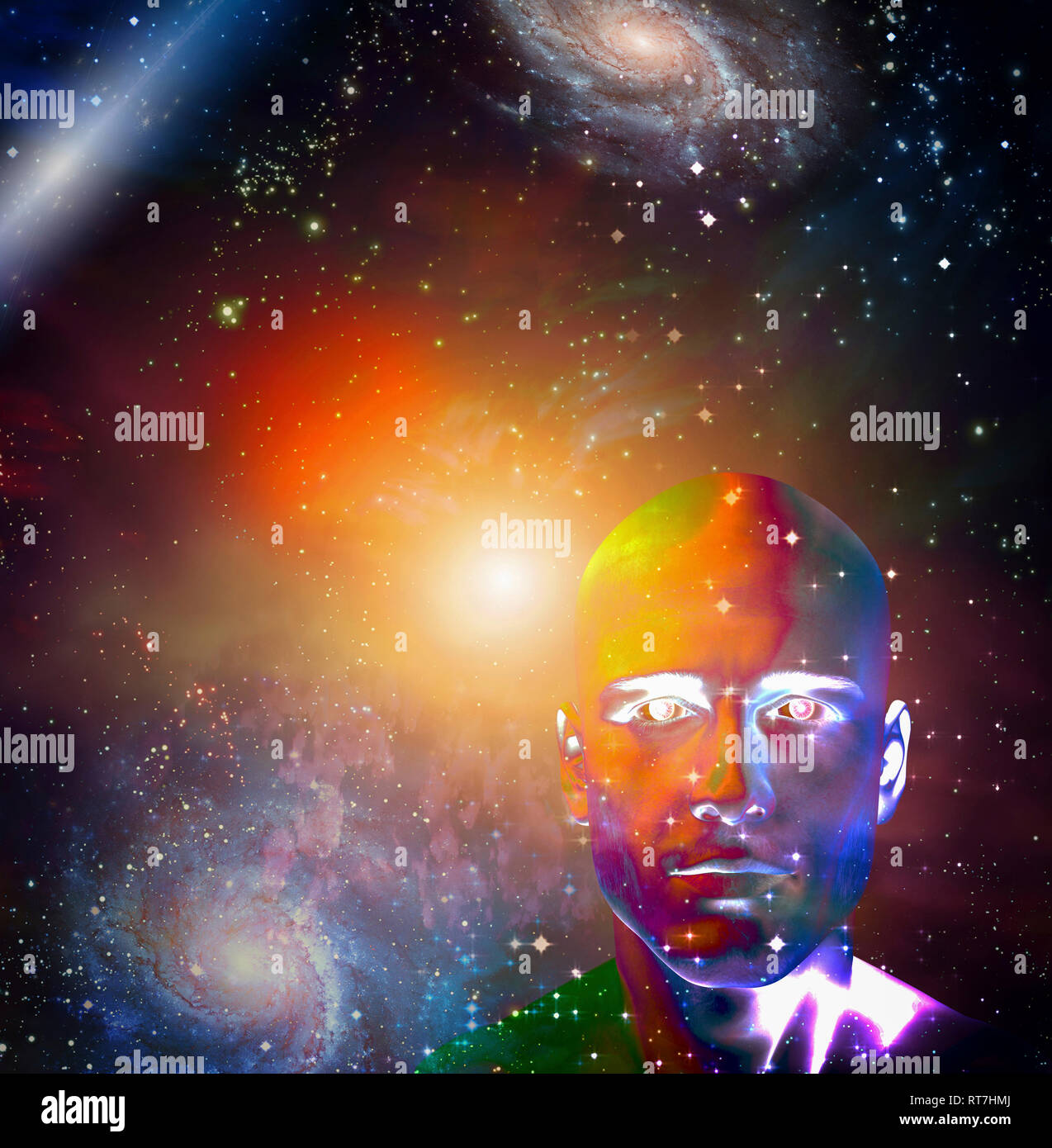 Human like figure and space Stock Photo - Alamy