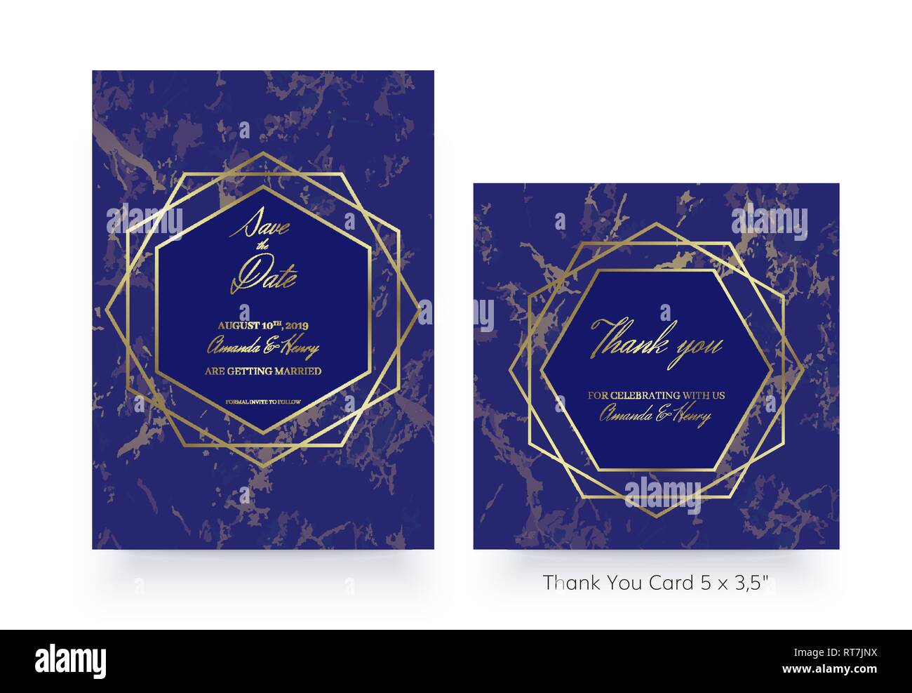 Thank card design golden Cut Out Stock Images & Pictures - Alamy