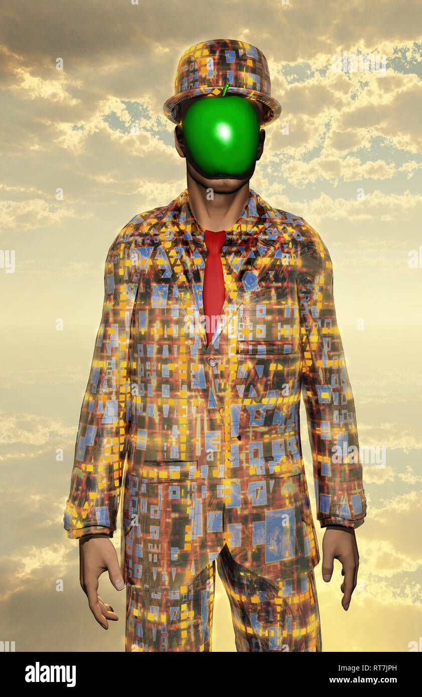 Metallic man with face obscured Stock Photo - Alamy