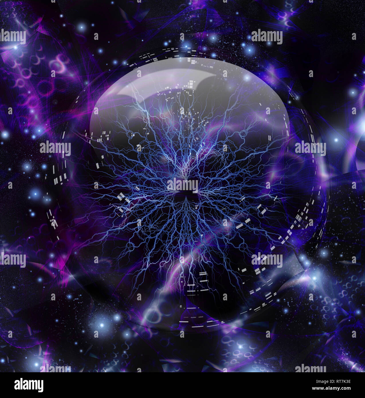 Electric enclosed in sphere Stock Photo - Alamy