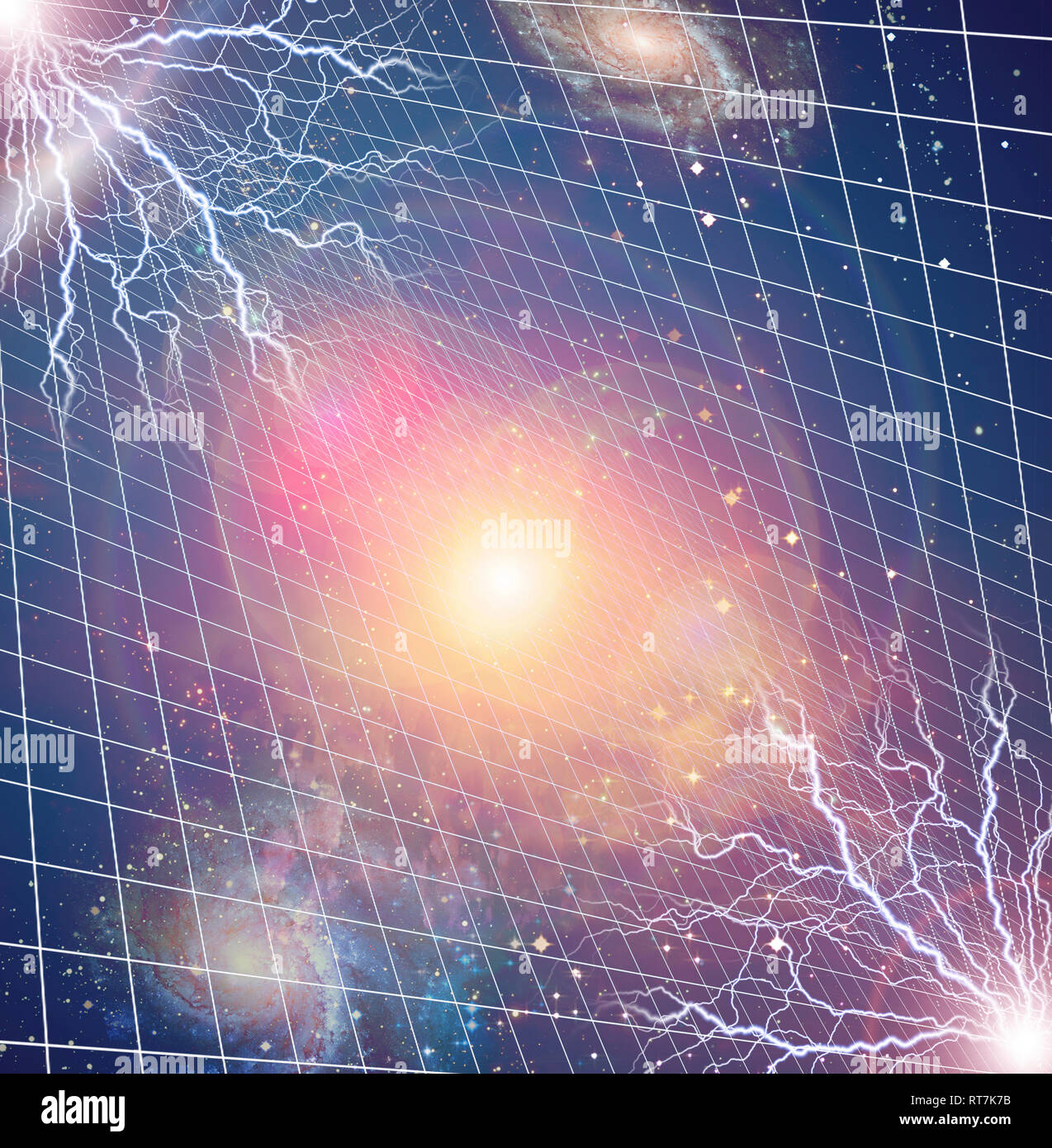 Electric Charges in Universe Stock Photo - Alamy