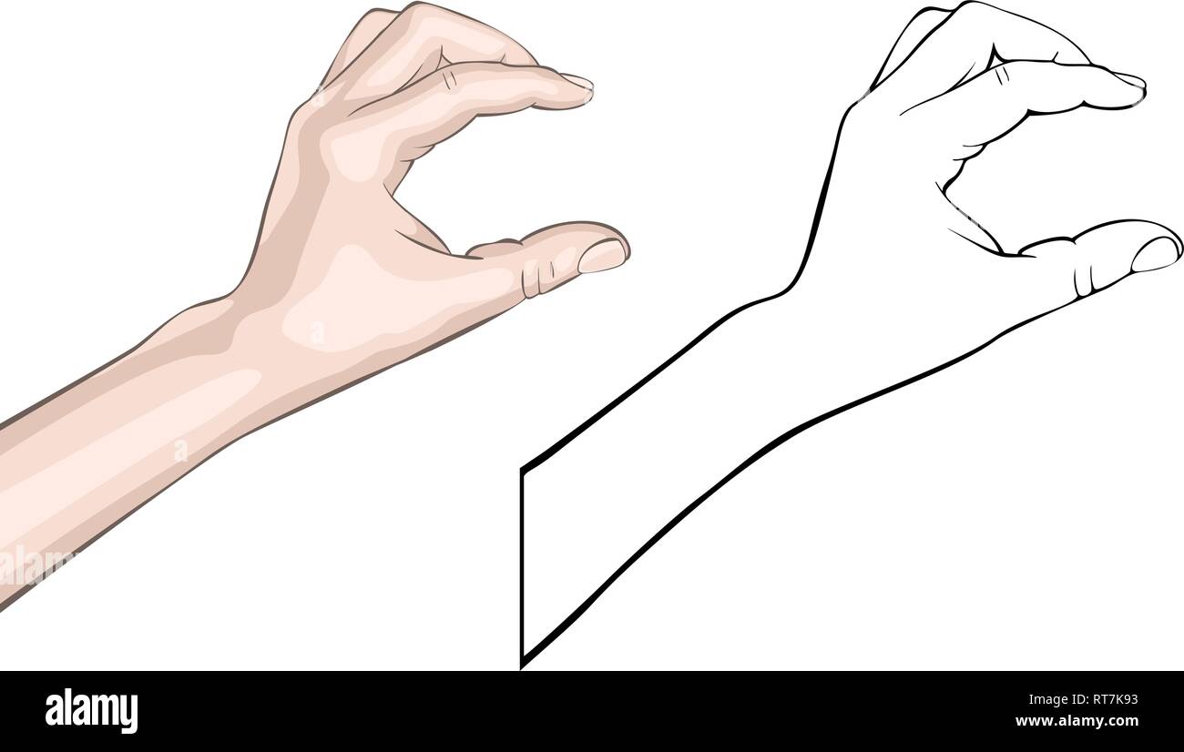 Human hand outline Cut Out Stock Images & Pictures - Alamy