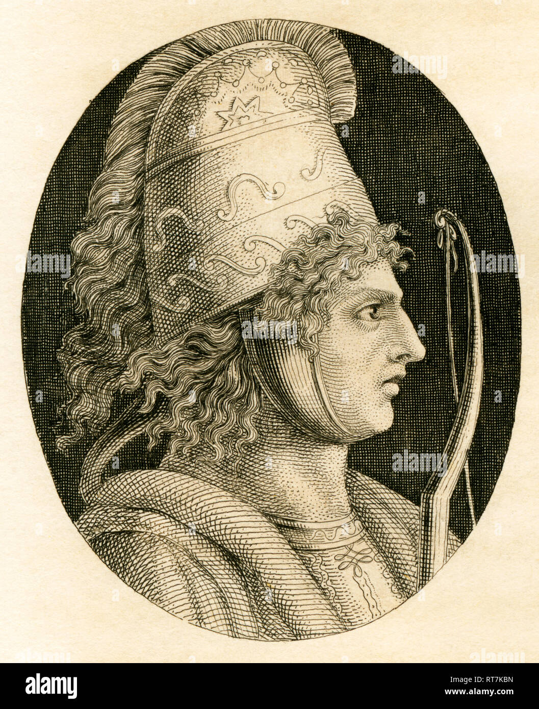 Mithradates VI king of Pontus in Asia Minor, copperplate engraving from ...
