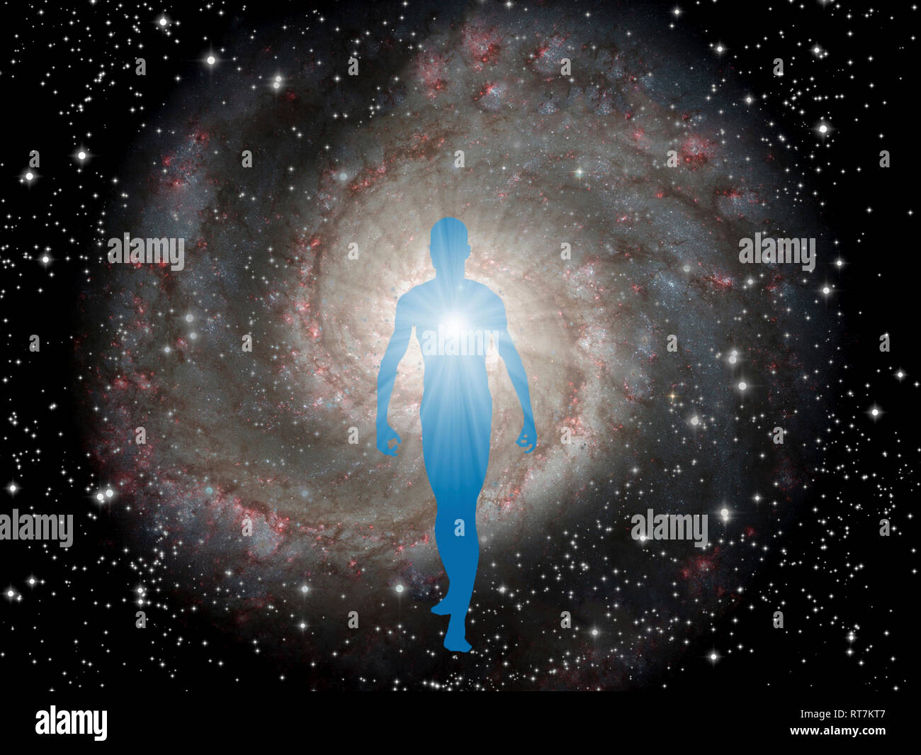 Figure emerges from the space Stock Photo - Alamy
