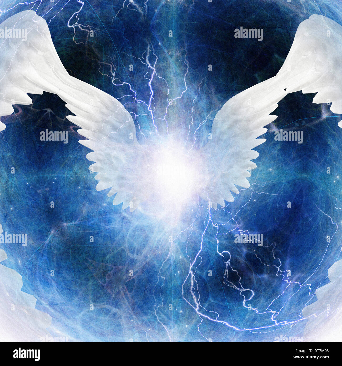 Winged Abstract. Bright star Stock Photo - Alamy