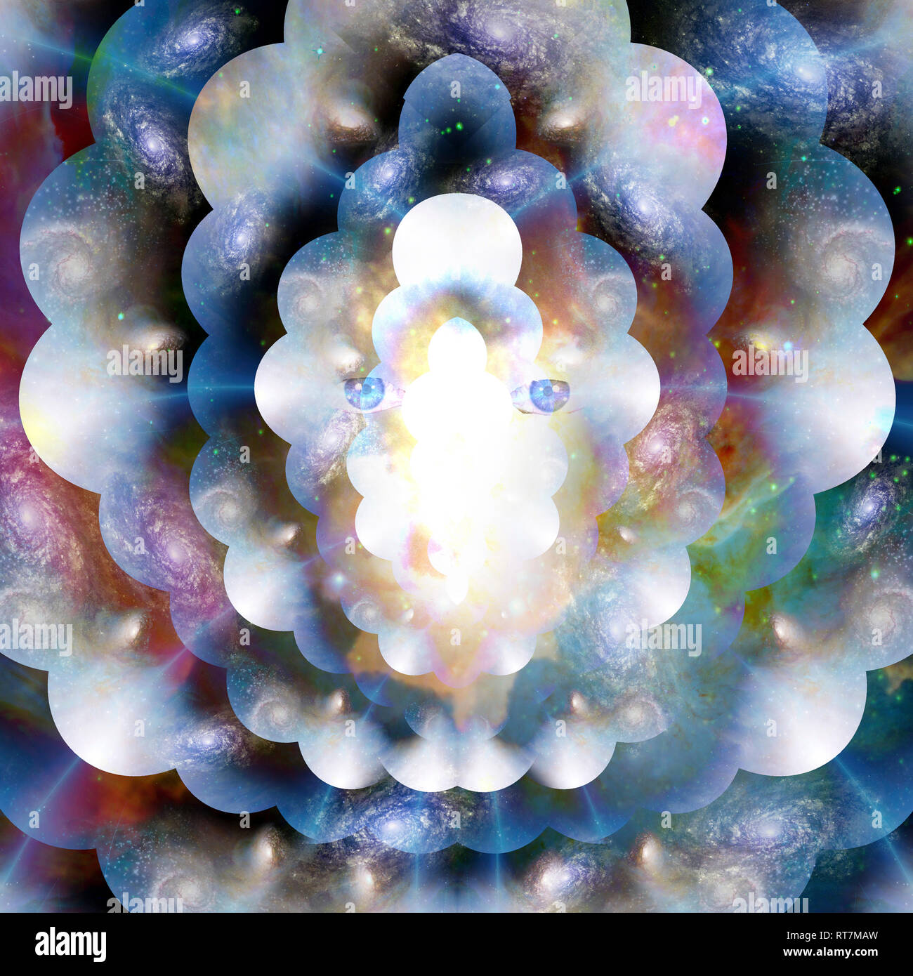 Face in the deep space Stock Photo - Alamy