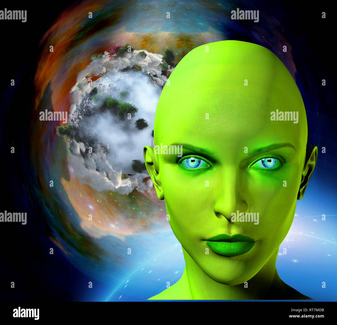 Staring alien hi-res stock photography and images - Alamy